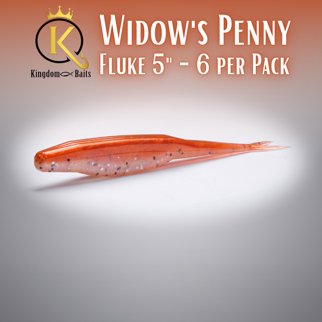 Widow's Penny - 5" Fluke – Kingdom Baits LLC